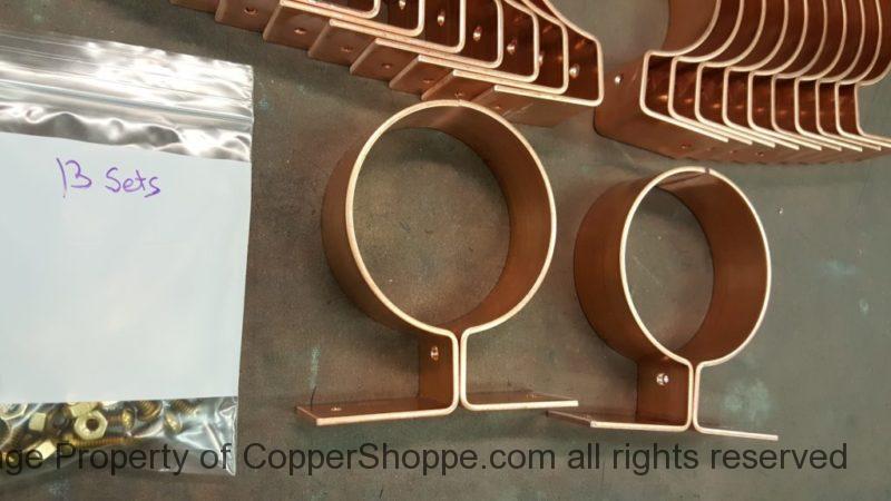 Zak 2 Copper Downspout Brackets for 4" Smooth Round European Seamless ...