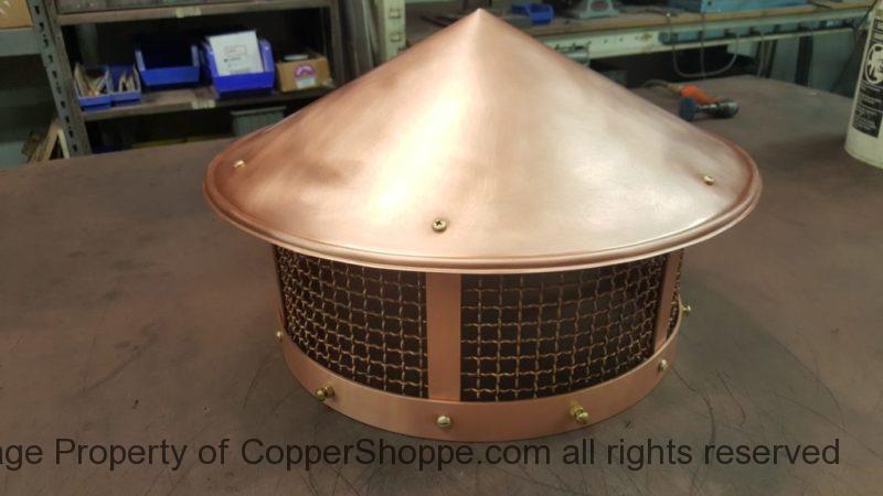 Round Copper Chimney Flue Cap - The New CopperShoppe.com