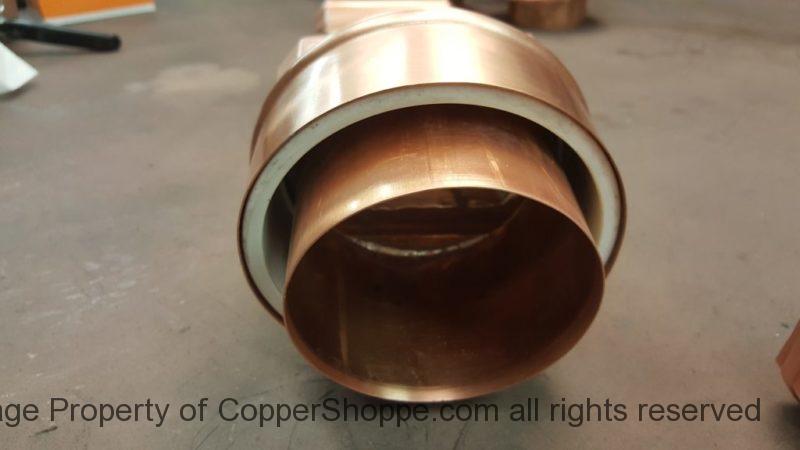 Rectangular Copper Downspout to Round Drain Transitions - The New ...