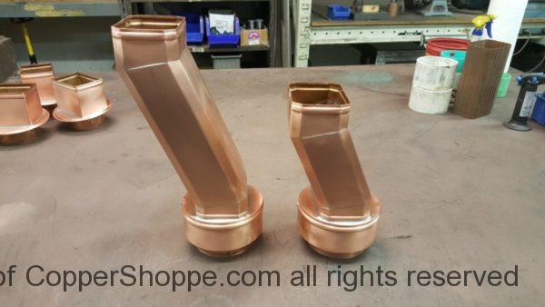 Rectangular Copper Downspout to Round Drain Transitions - The New ...