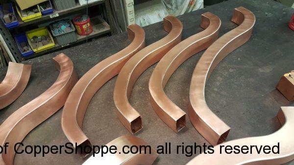 Copper Gooseneck Downspouts - The New CopperShoppe.com