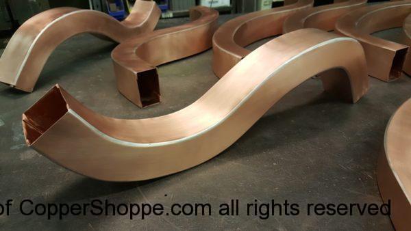 Copper Gooseneck Downspouts - The New CopperShoppe.com