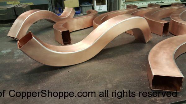 Copper Gooseneck Downspouts - The New CopperShoppe.com