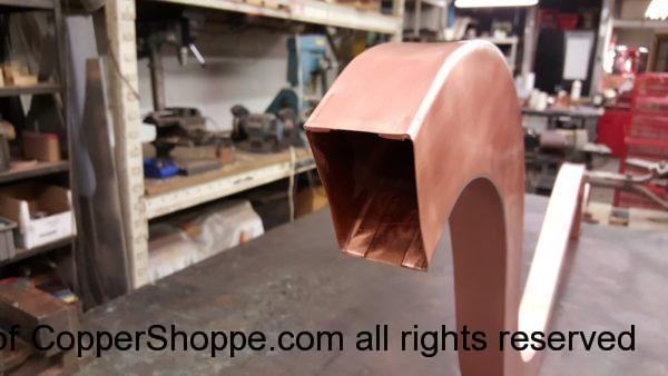 Copper Gooseneck Downspouts - The New CopperShoppe.com