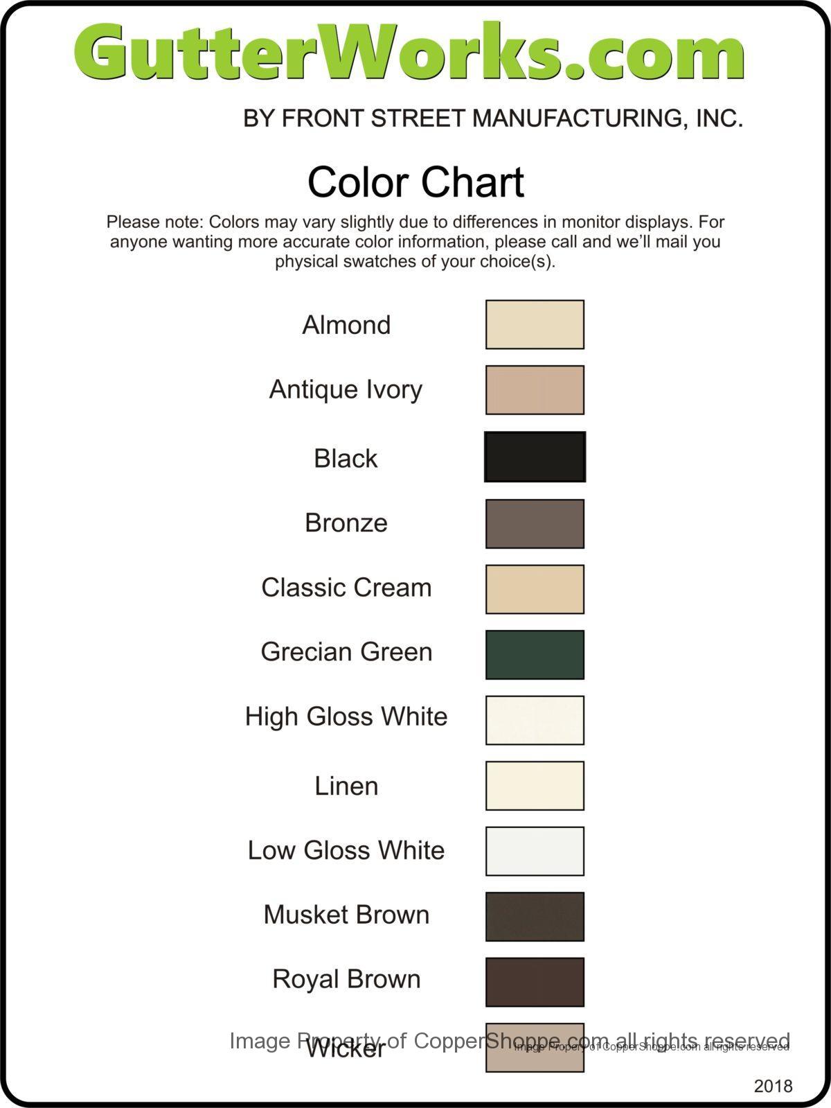 Color Charts for AutoClear PCSS – Powder Coated Stainless Steel - The ...