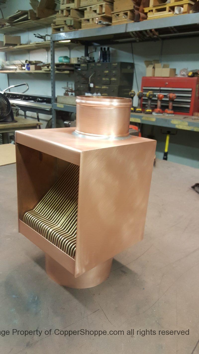 AutoClear Maximus Copper Downspout Leaf Debris Diverter Filter Cleanout ...