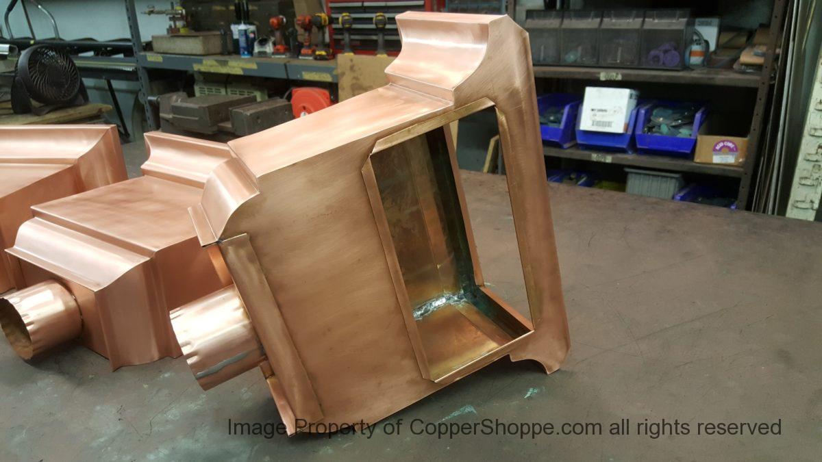 Troubadour Copper Leader Heads Collector Boxes with Scupper Openings ...