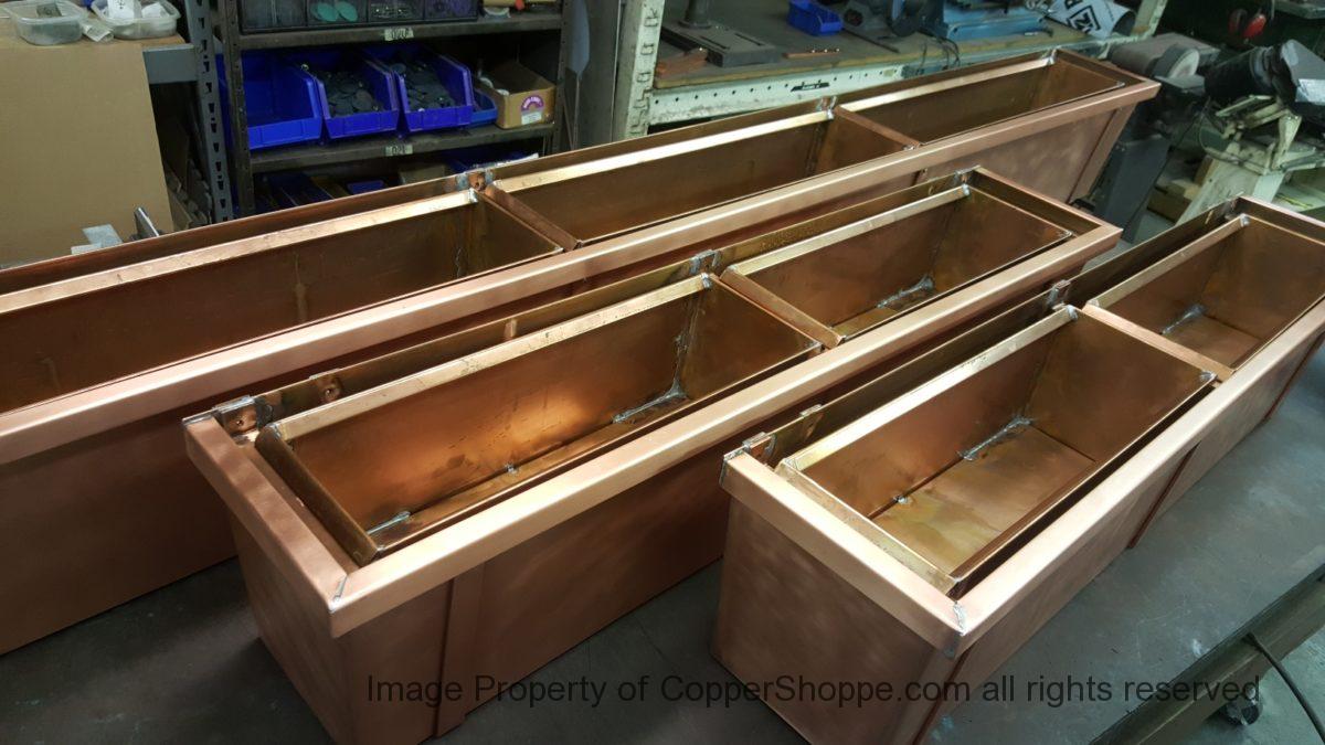 Custom Copper Planter Boxes - The New CopperShoppe.com