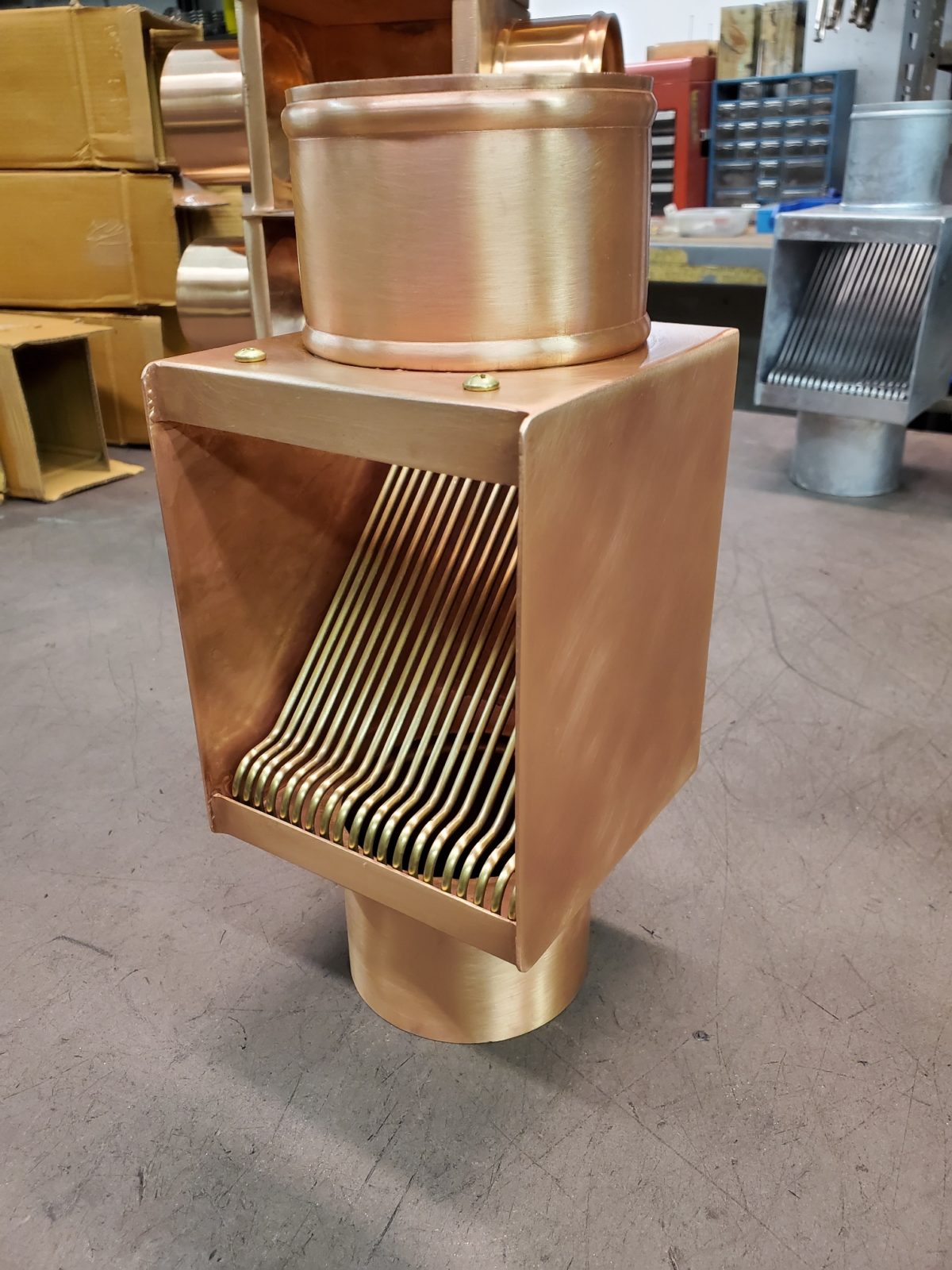 AutoClear I-COPPER Copper Downspout Leaf and Debris Diverter Cleanout ...