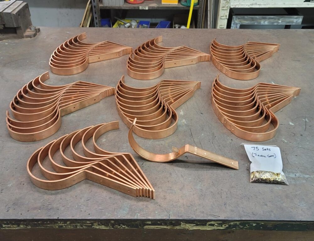 Custom SideRider Copper Gutter Brackets with Riser along with HRC ...