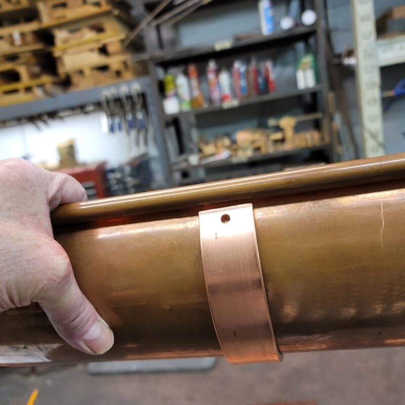 SideRider Copper Gutter Brackets Hangers for 5 inch Half Round Gutters ...