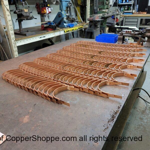 HRFDT Half Round Double Tab Copper Gutter Brackets for 6 in Half Round ...