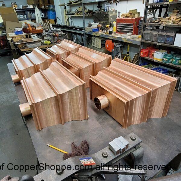 Large Old World 5 Copper Leader Heads Collector Scupper Boxes - The New ...