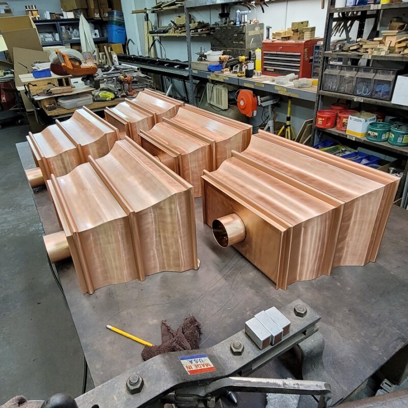 Large Old World 5 Copper Leader Heads Collector Scupper Boxes - The New ...