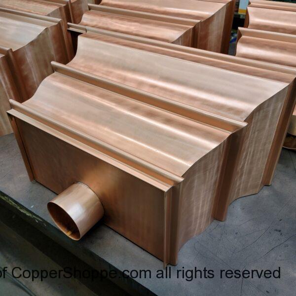 Large Old World 5 Copper Leader Heads Collector Scupper Boxes - The New ...