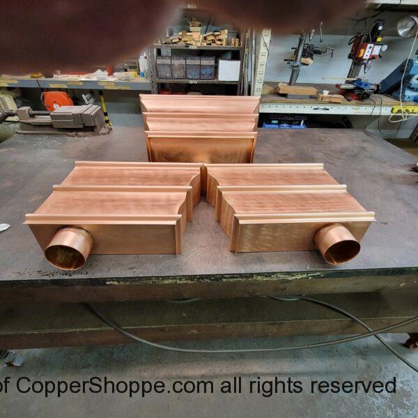 Large Old World 5 Copper Leader Heads Collector Scupper Boxes - The New ...